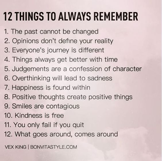 12 things to always remember. | living your best